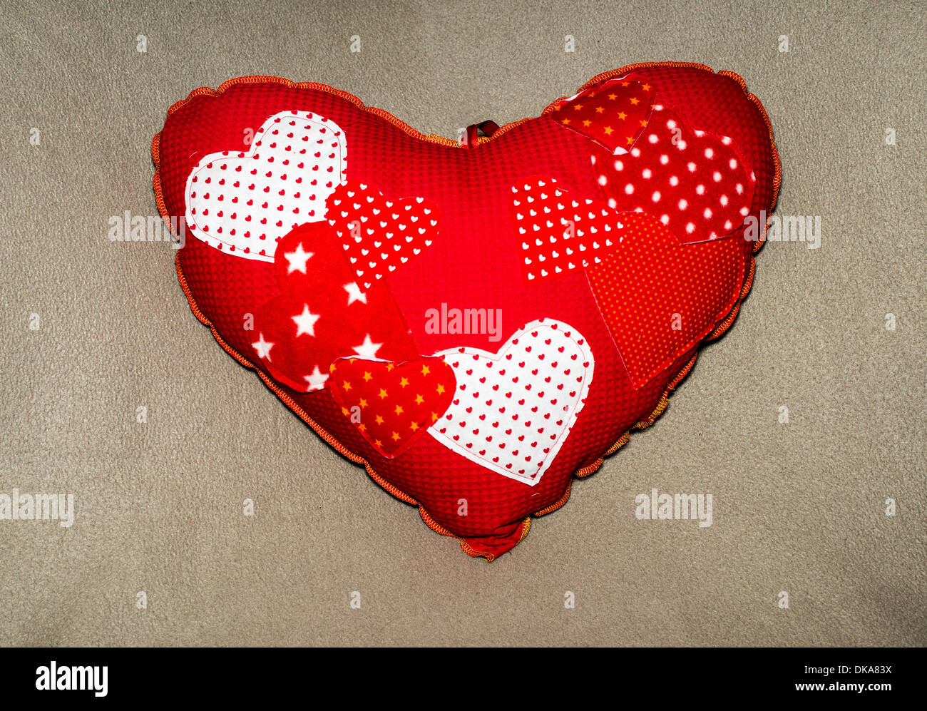 hand made hart shapes from textile and cotton for valentines day Stock ...