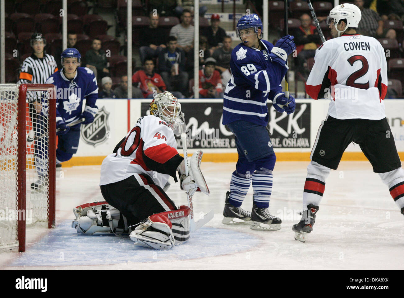 Sept. 13, 2011 - Oshawa, Ontario, Canada - Toronto Maple Leaf rookie F ...