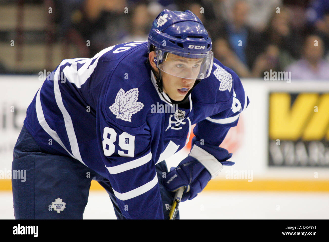 Sept. 13, 2011 - Oshawa, Ontario, Canada - Toronto Maple Leaf rookie F ...
