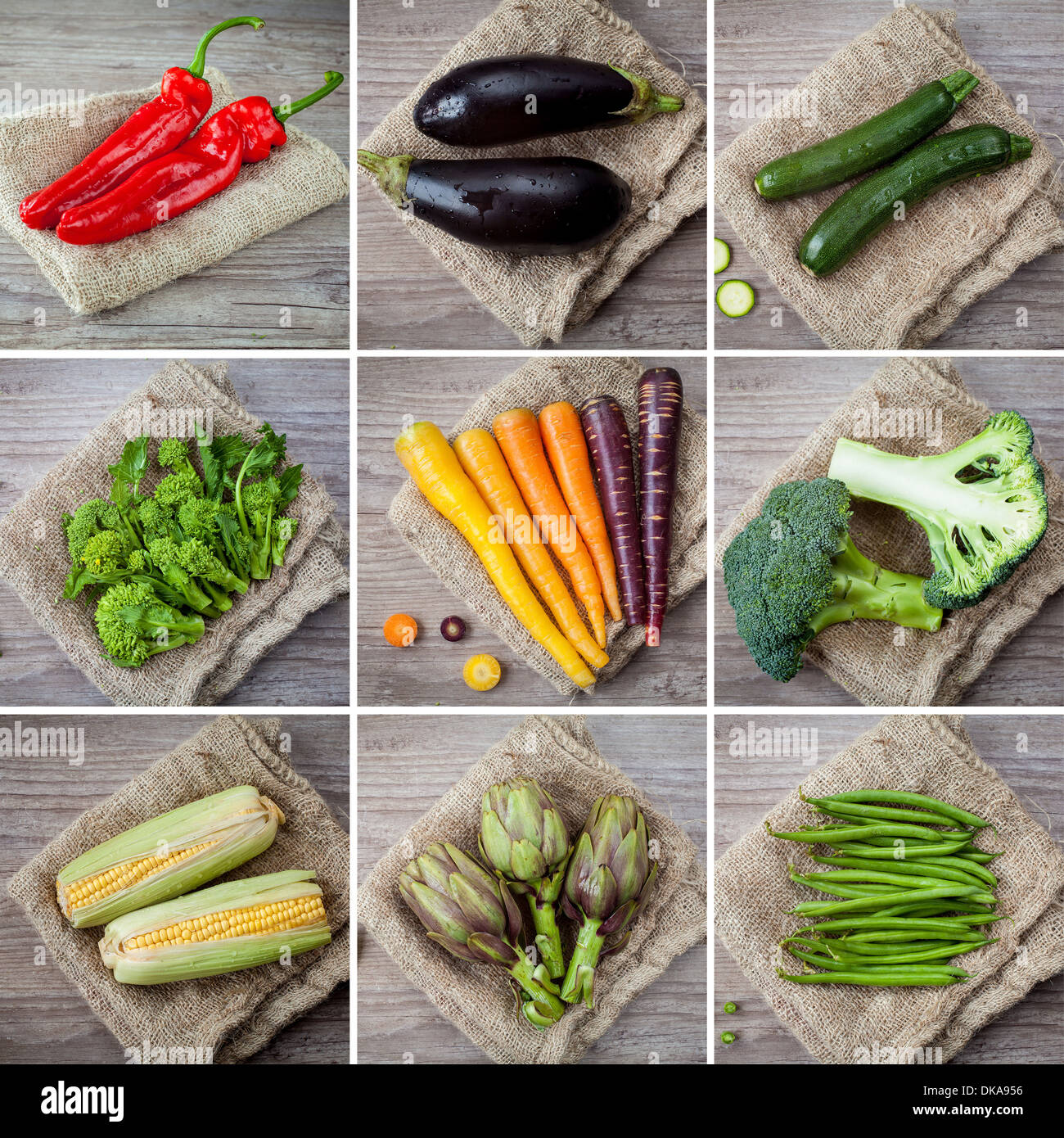 collage photo composition of different kind of vegetables Stock Photo ...