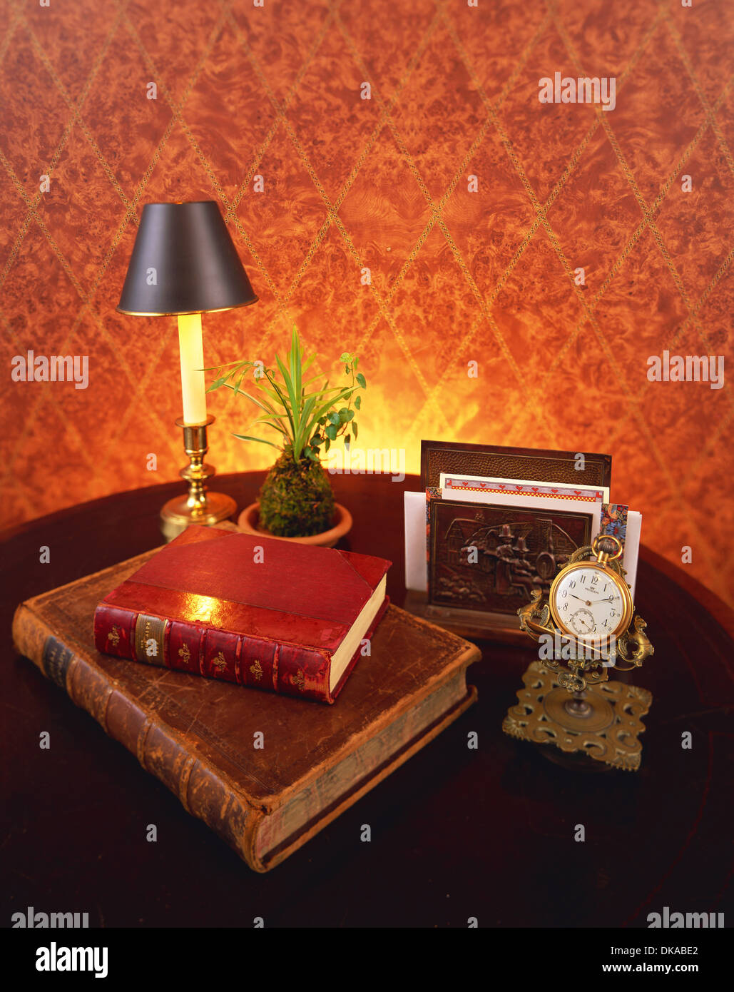 Books on table Stock Photo - Alamy