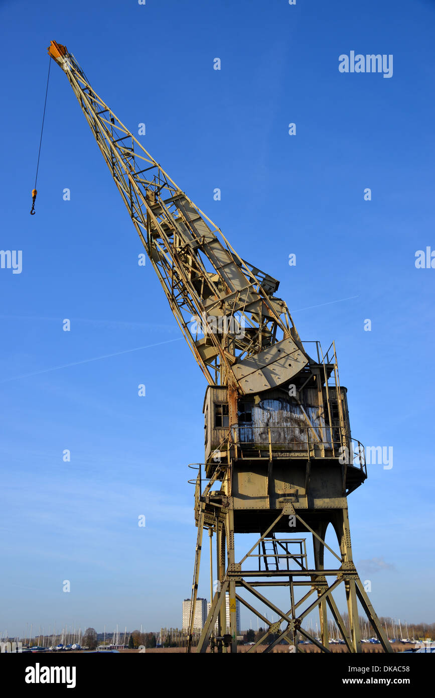 Old crane at an outdoor museum in Antwerp Stock Photo - Alamy
