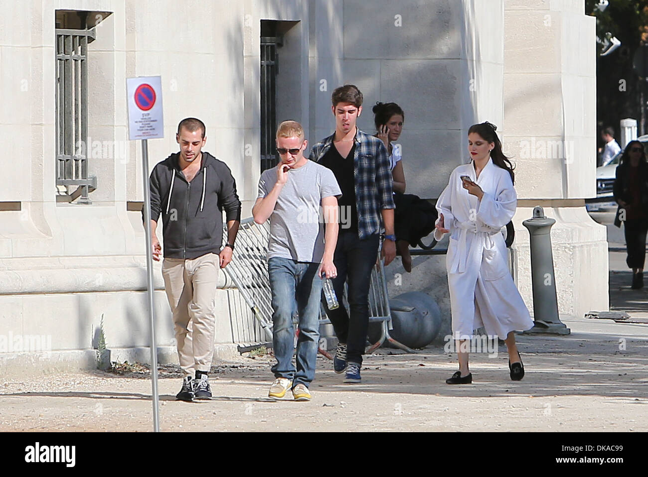 French actress and model Laetitia Casta on set of a a fashion shoot on ...