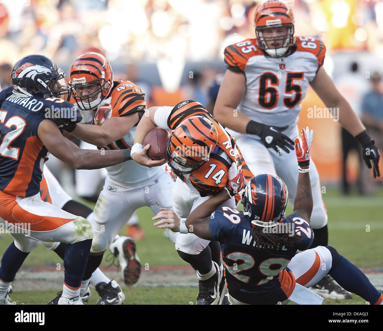 Sep. 17, 2011 - Denver, Colorado, U.S. - Bengals quarterback ANDY ...