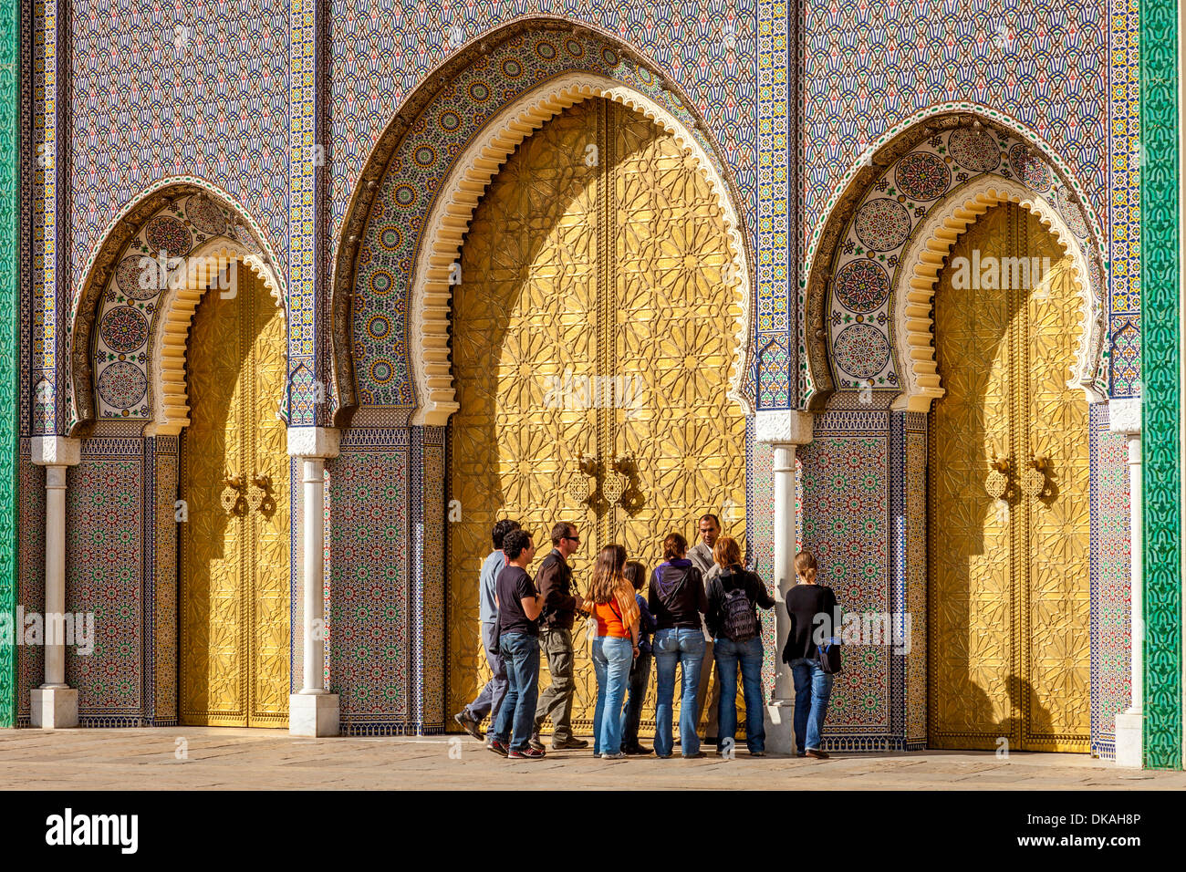 The Brass Gates of the Royal Palace (Dar el-Makhzen), Fez, Morocco ...