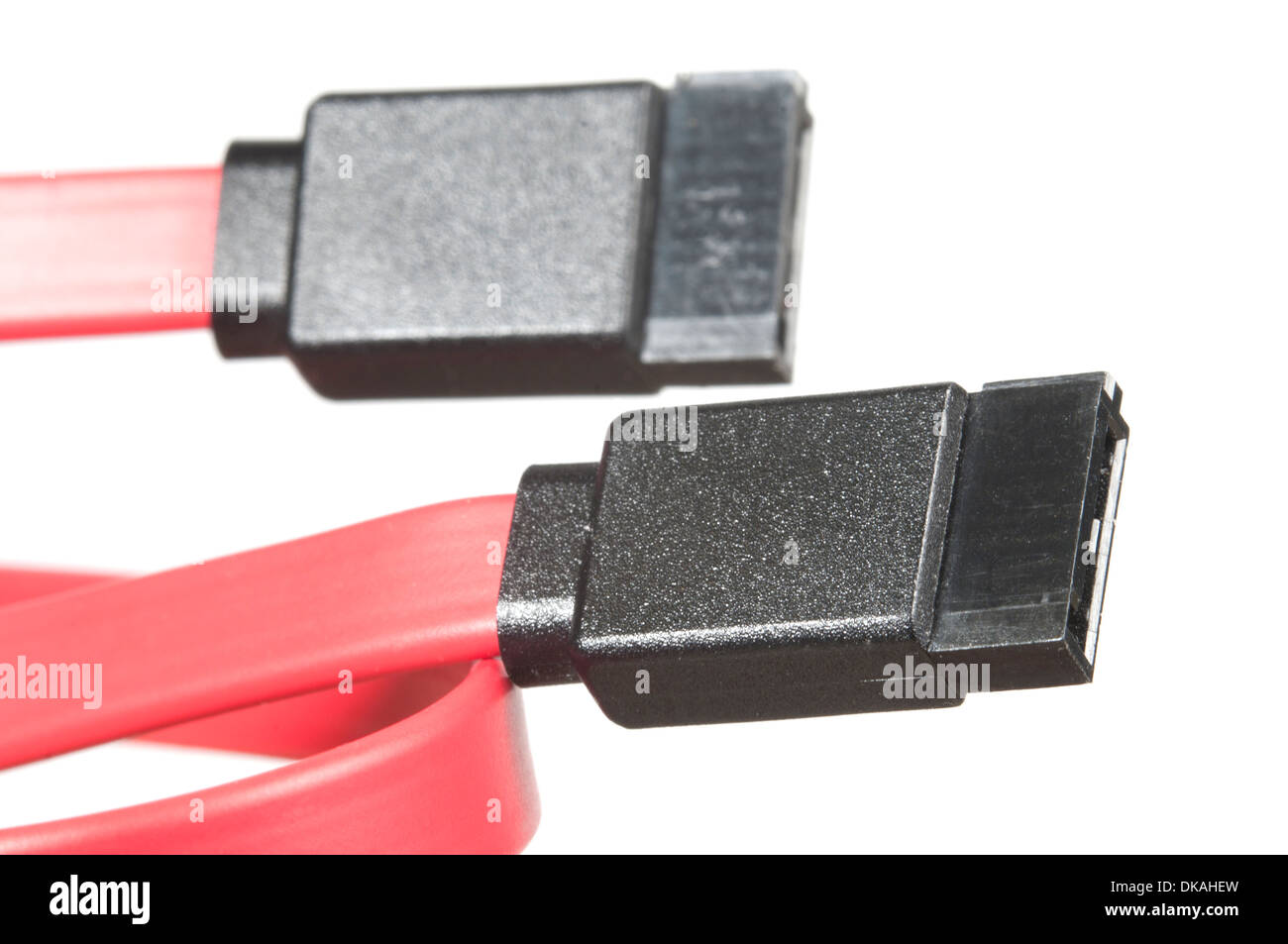 Two SATA standard connections isolated on white Stock Photo - Alamy