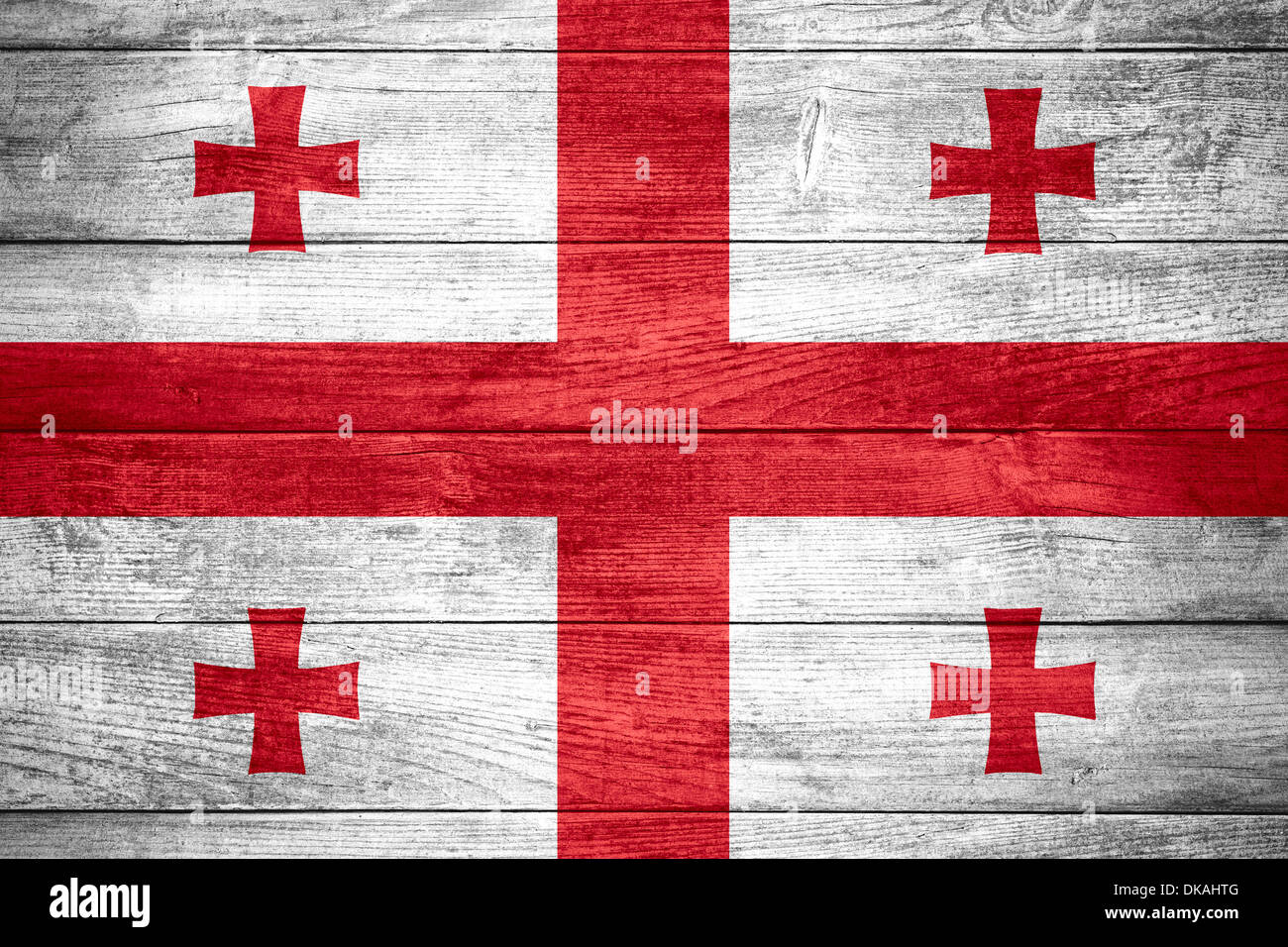 flag of Georgia or Georgian banner on wooden background Stock Photo Alamy
