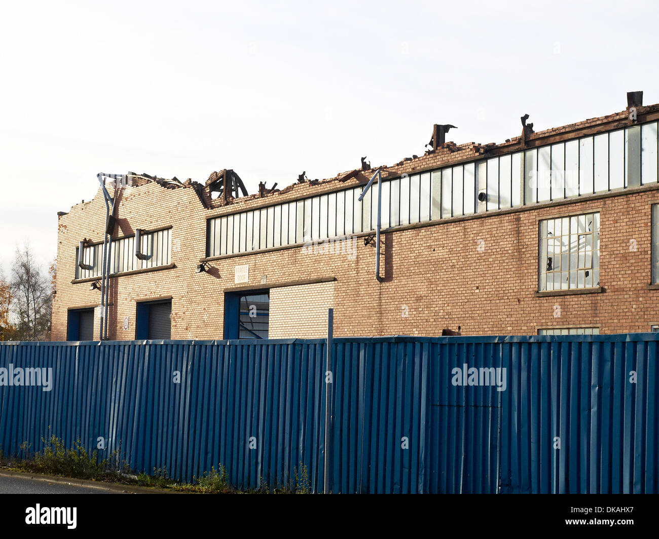 Demolition of Foden truckmakers factory plant in Elworth, Sandbach ...