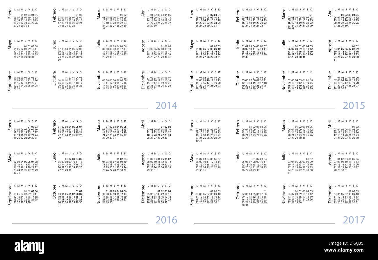 calendar on a white background Stock Photo - Alamy