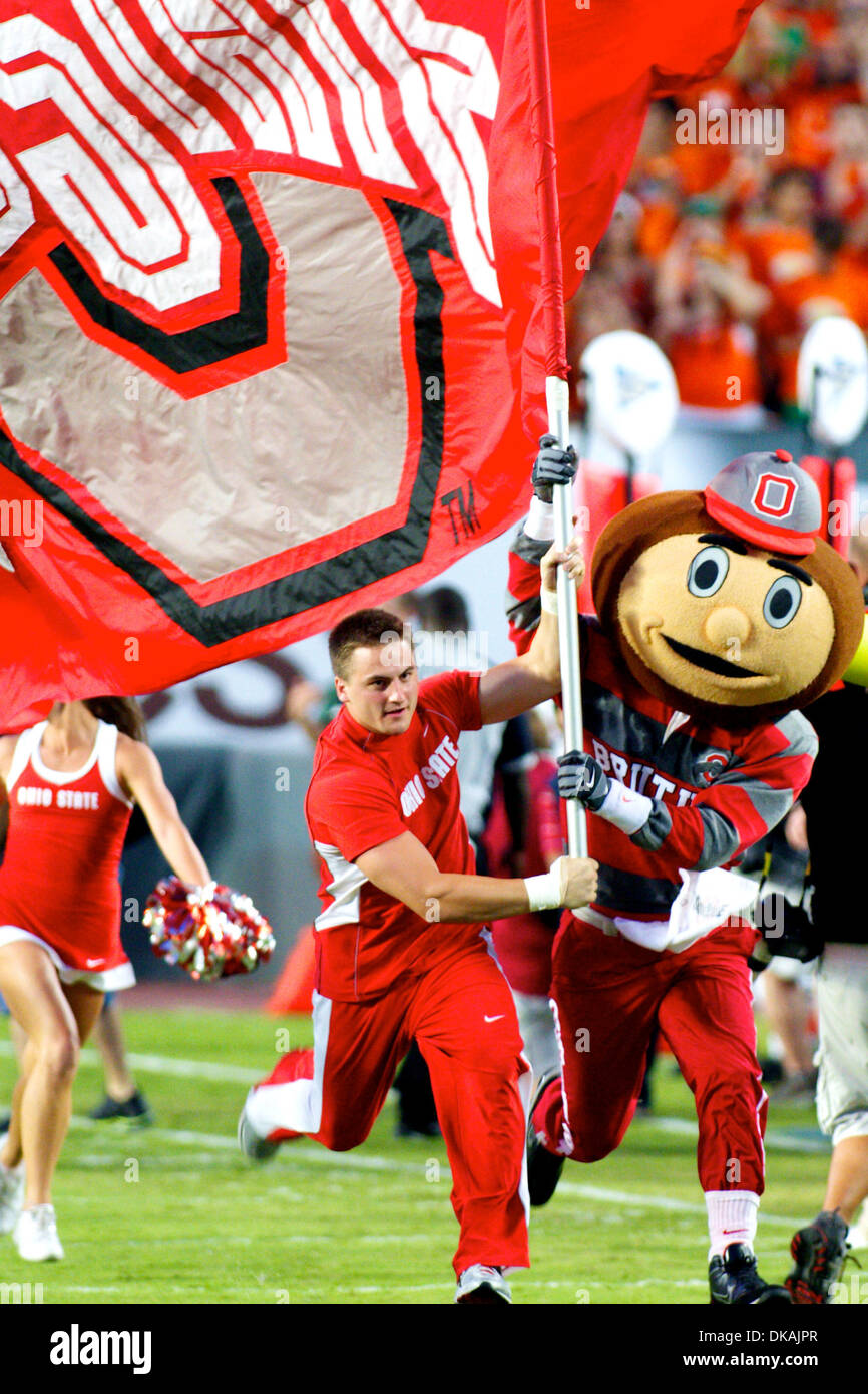 Sept. 17, 2011 - Miami, Florida, U.S - Ohio State Buckeyes mascot ...