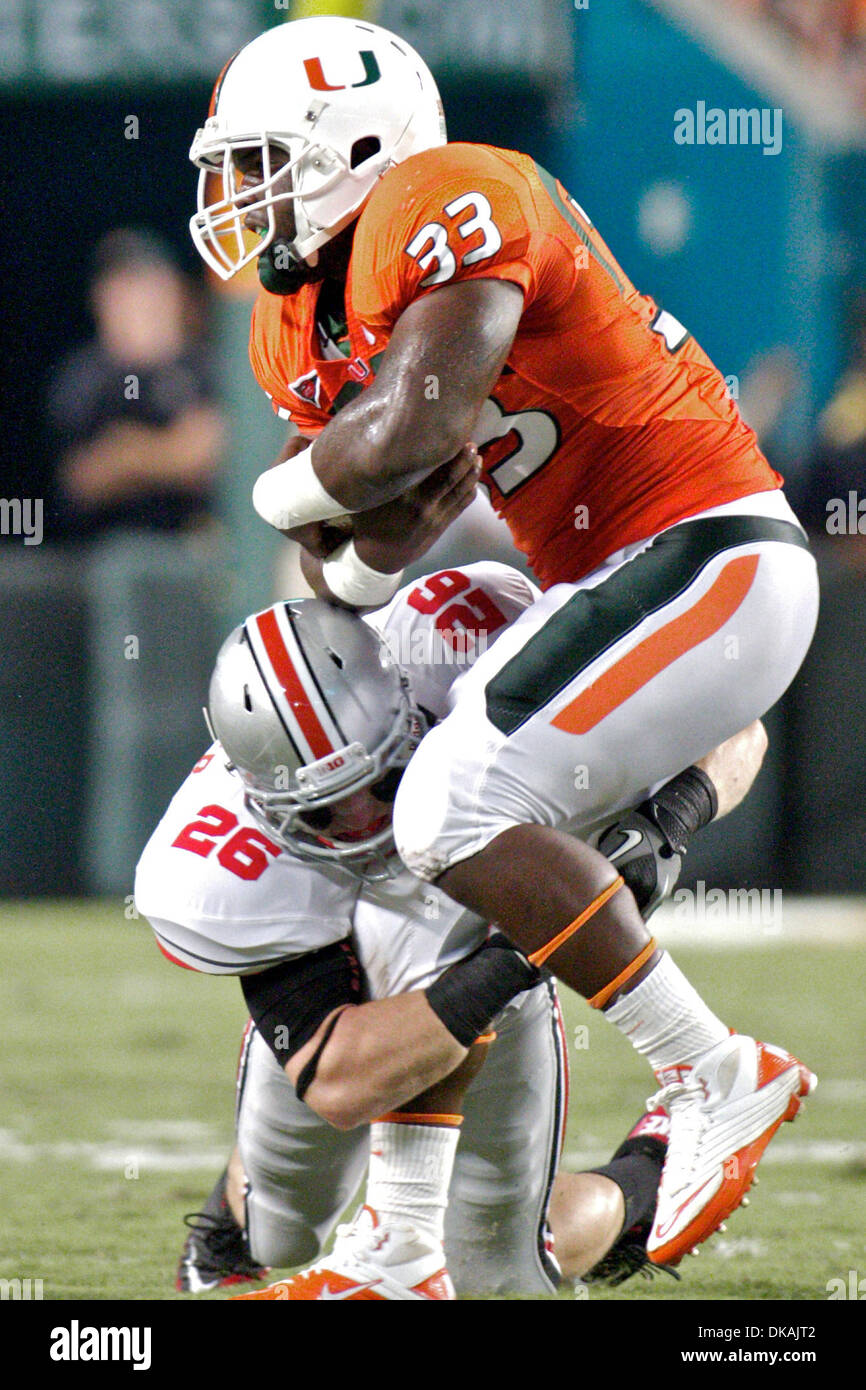 Sept. 17, 2011 - Miami, Florida, U.S - Ohio State Buckeyes linebacker ...