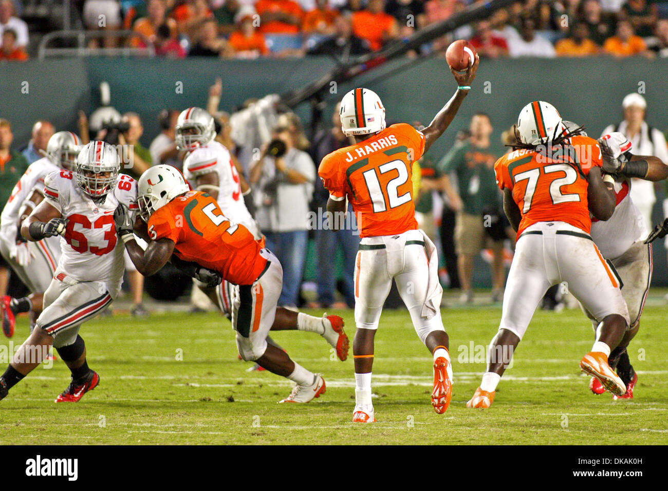 Sept. 17, 2011 - Miami, Florida, U.S - Miami Hurricanes quarterback ...