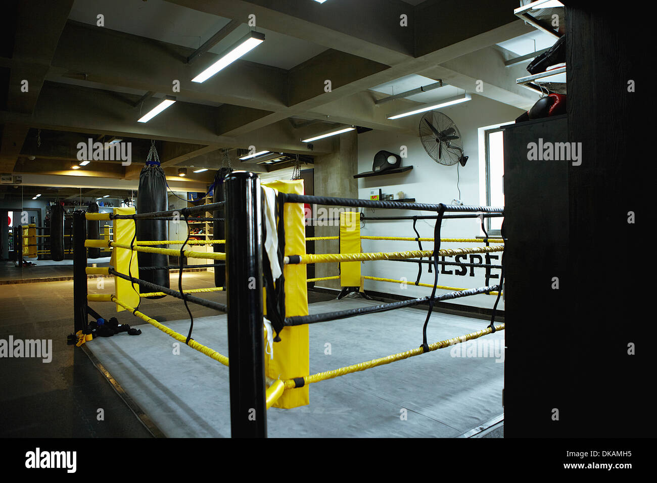 Empty boxing ring Stock Photo - Alamy