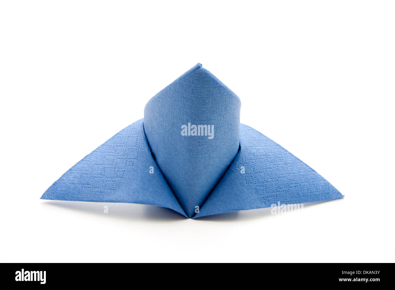 Blue table napkin Stock Photo - Alamy