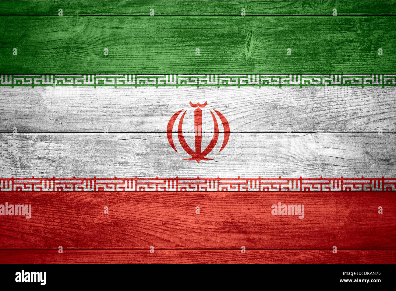 flag of Iran or Iranian banner on wooden background Stock Photo - Alamy