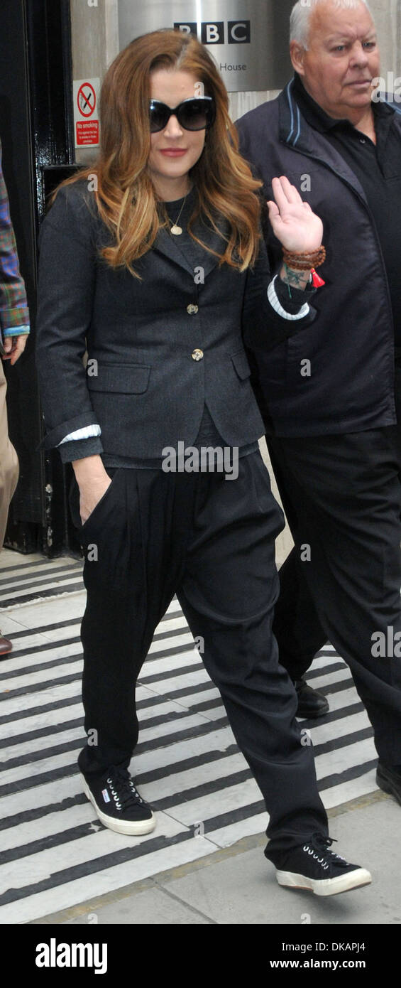 Lisa Marie Presley at the BBC Radio 2 studios London, England - 19.09. ...