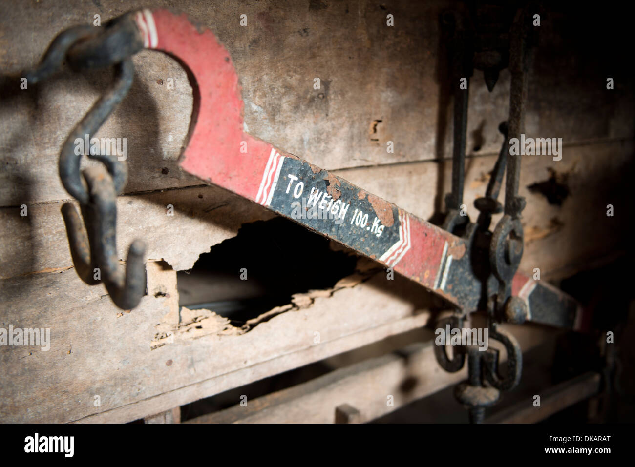 Vintage weigh scales, Kollam. Kerala, India Stock Photo - Alamy