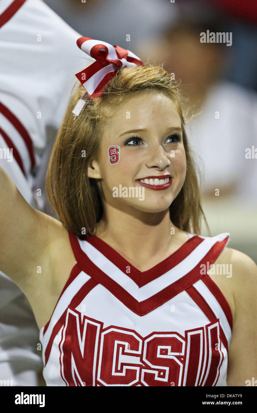Nc state cheerleader during ncaa hi-res stock photography and images ...