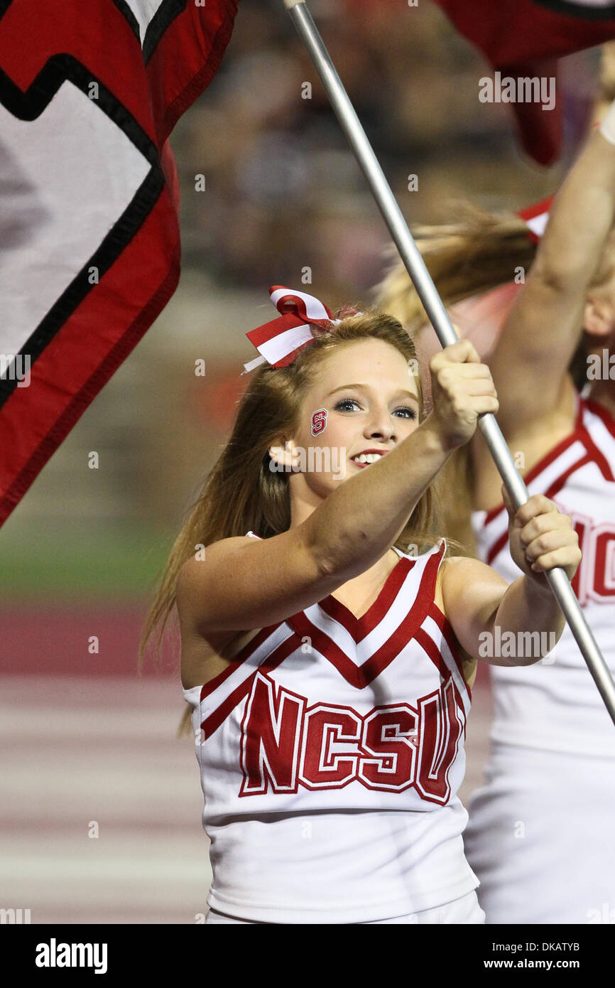 Nc state cheerleader during ncaa hi-res stock photography and images ...