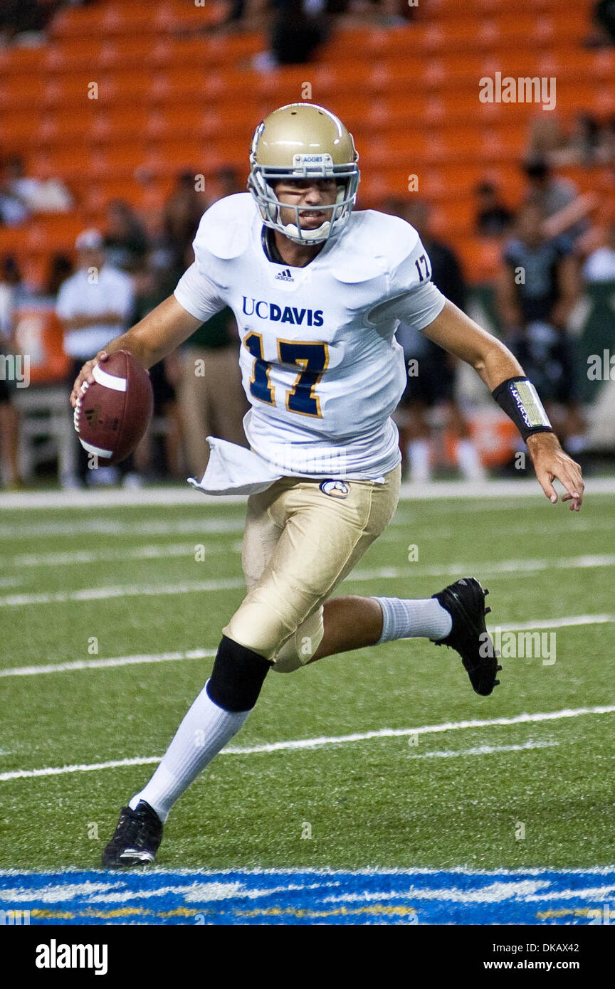 Sept. 24, 2011 - Honolulu, Hawaii, U.S - UC Davis Aggies quarterback ...