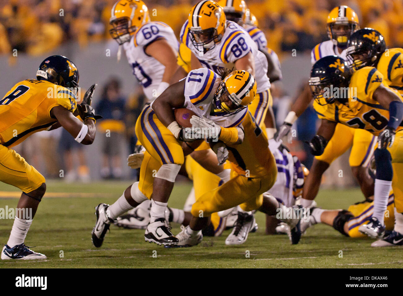 Sept. 24, 2011 - Morgantown, West Virginia, U.S - LSU running back ...