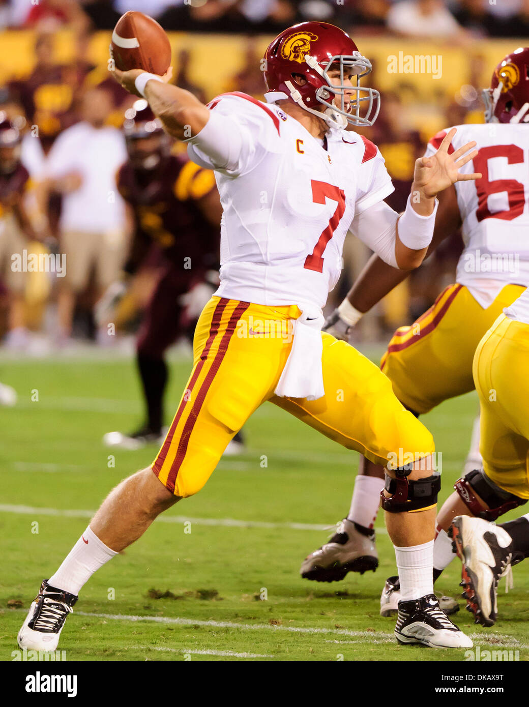 September 24, 2011: USC Trojans quarterback Matt Barkley #7 in action ...