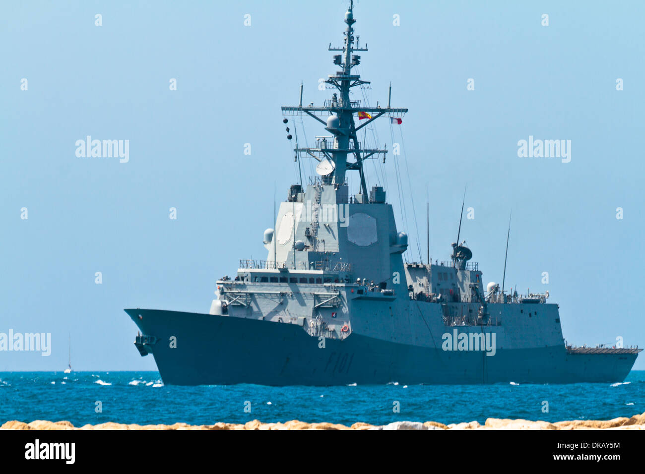 Spanish navy ship alvaro de bazan f 101 hi-res stock photography and ...