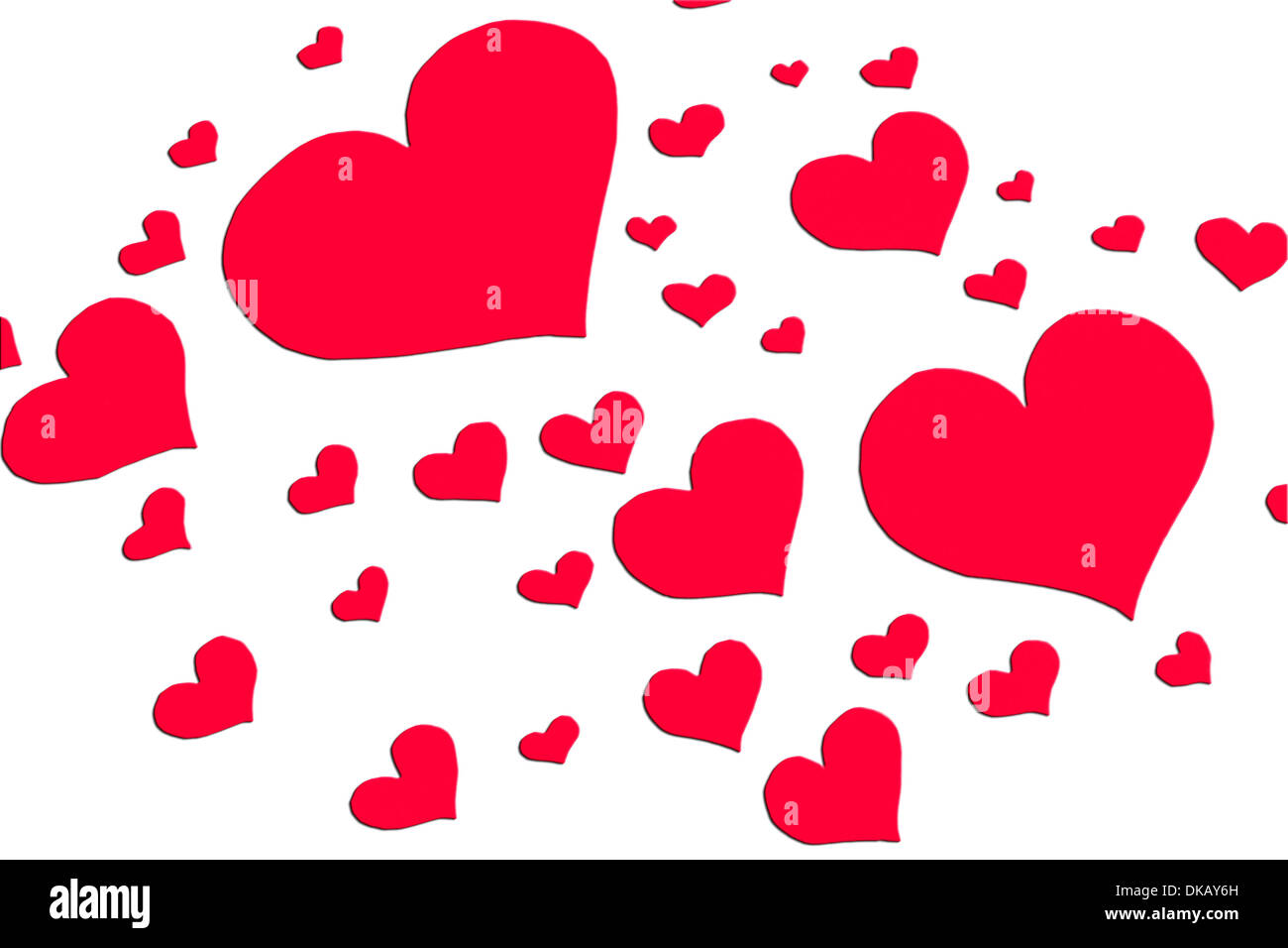 A full background of hearts of different size Stock Photo - Alamy