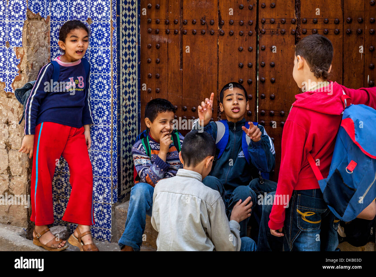 Local Schoolchildren, Fez, Morocco Stock Photo - Alamy
