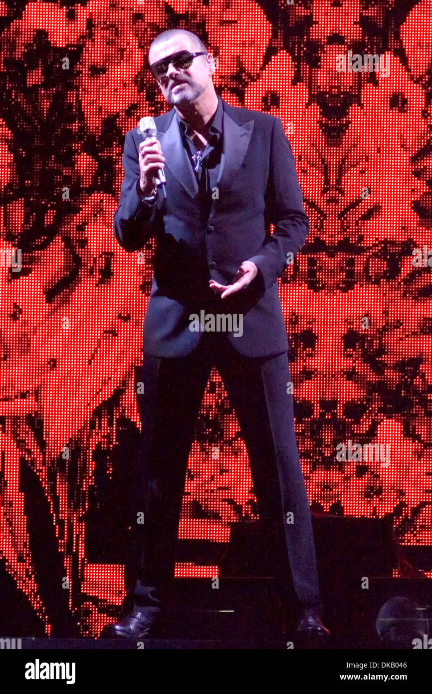 George Michael performing during his Symphonica Tour at SECC Glasgow ...