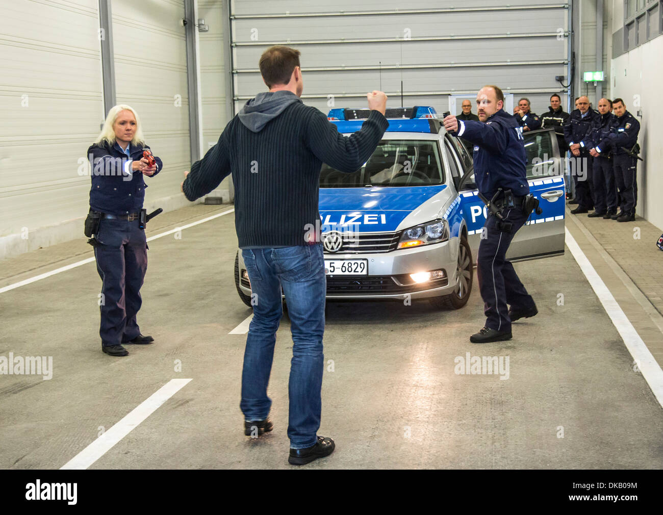 Police training center. Police officers learn and train how to arrest ...
