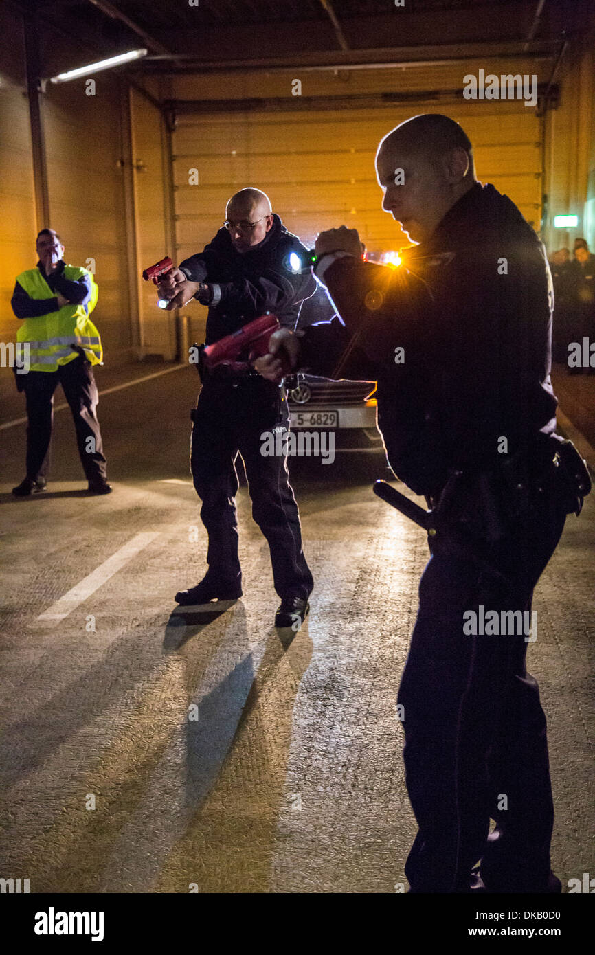 Police training center. Police officers learn and train how to arrest ...