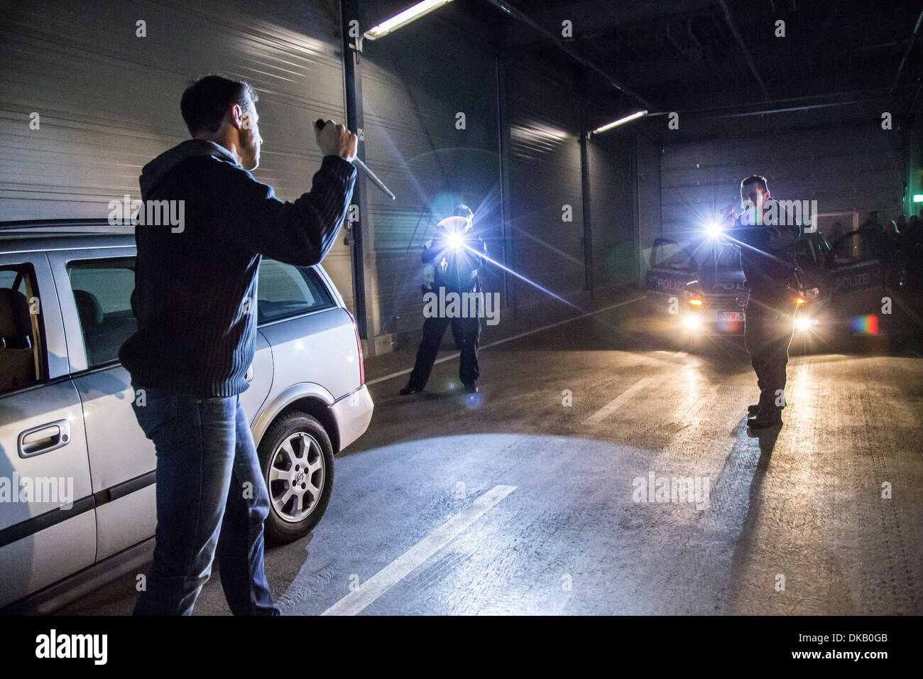 Police training center. Police officers learn and train how to arrest ...