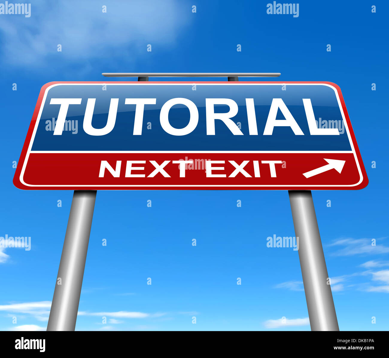 Tutorial road sign hi-res stock photography and images - Alamy