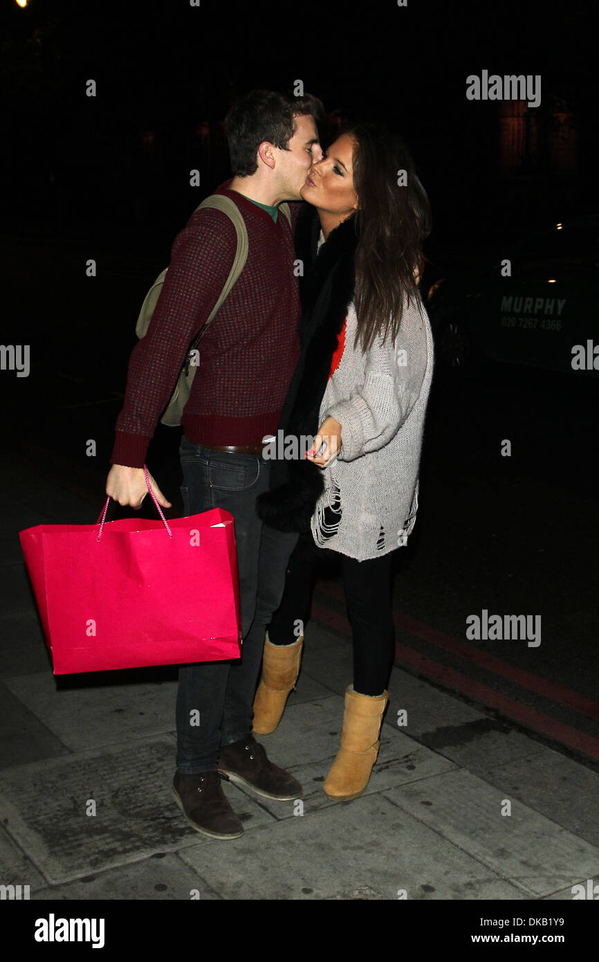 Alexandra 'Binky' Felstead arriving at Dorsia nightclub to film an ...