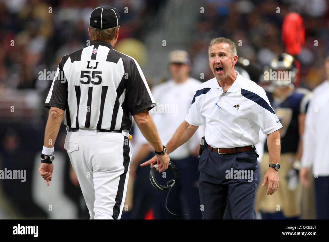 Sept. 25, 2011 - Saint Louis, Missouri, U.S - St. Louis Rams head coach ...