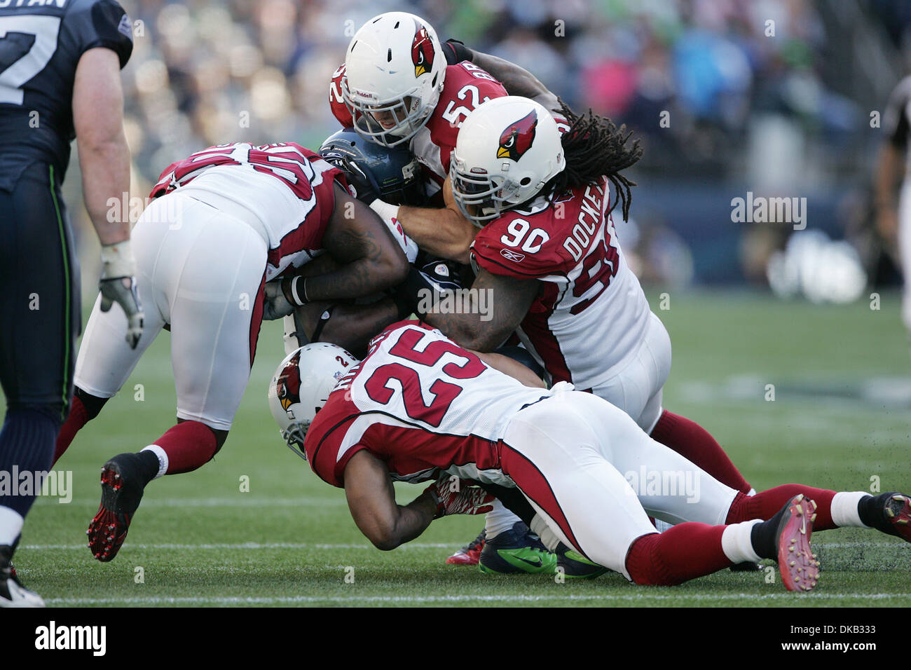 Sept. 26, 2011 - Seattle, Washington, U.S - Arizona Cardinals players ...