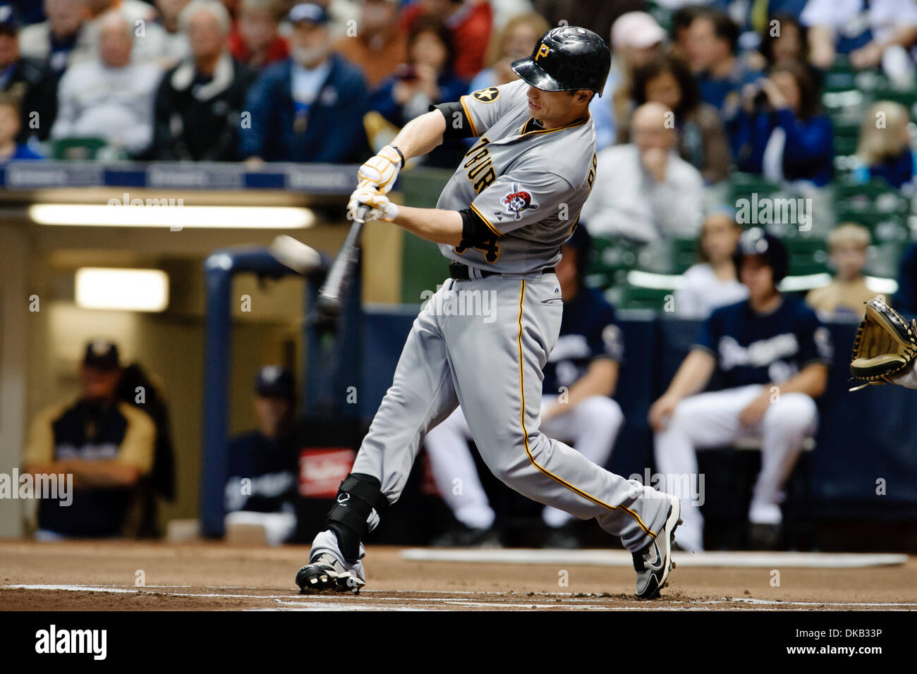 Sep. 26, 2011 - Milwaukee, Wisconsin, U.S - Pittsburgh left fielder ...