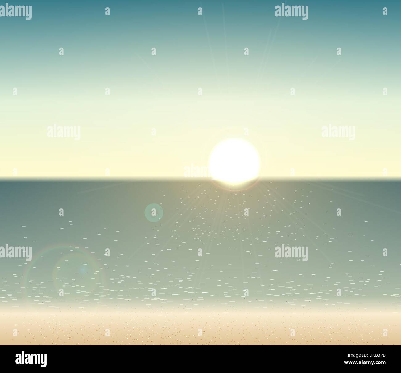 Beach. Seascape. Sunset Stock Vector Image & Art - Alamy