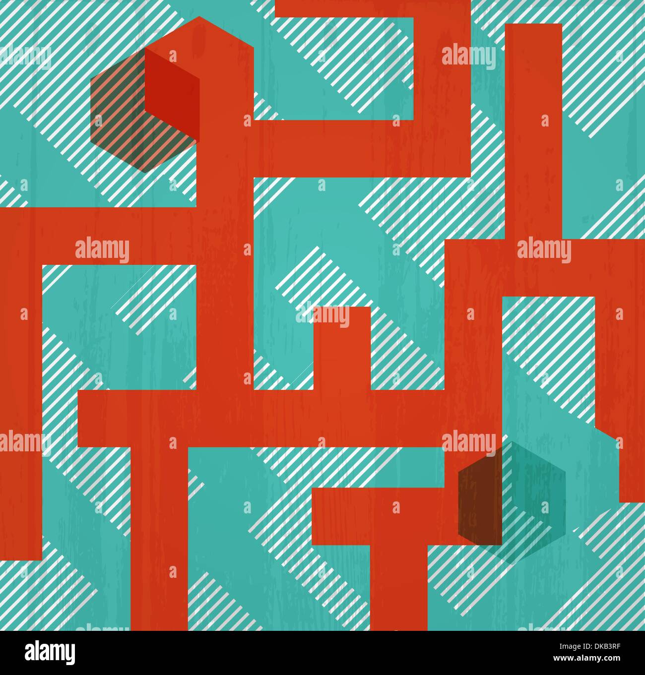 Abstract retro background in form of labyrinth. Book cover Stock Vector ...