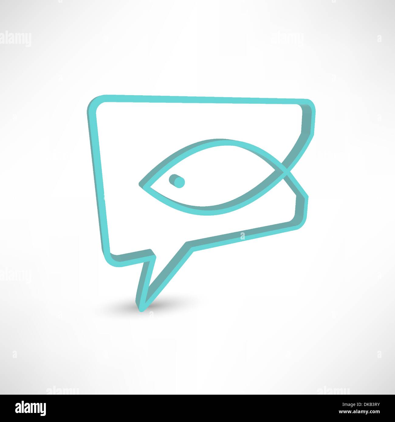 Christian religion symbol fish. Concept speech bubbles Stock Vector ...