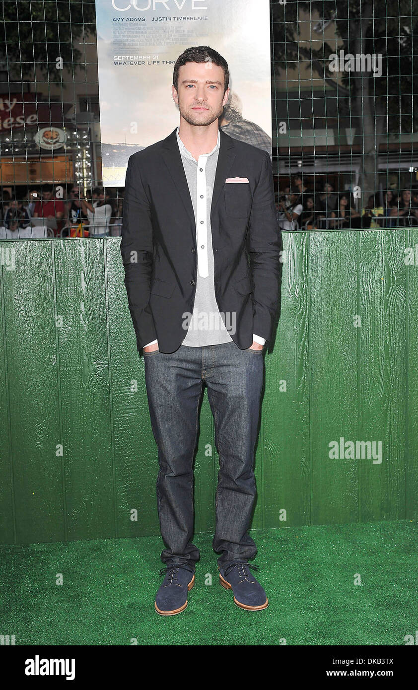 Justin Timberlake at world premiere of 'Trouble With Curve' held at ...