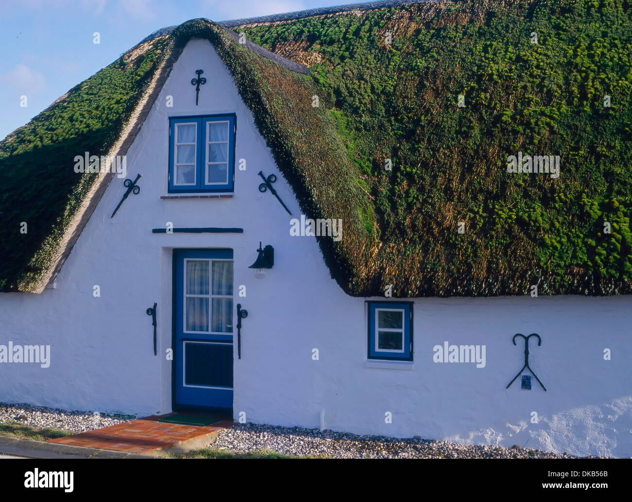 House with thatched roof, Haus mit Reetdach Stock Photo - Alamy