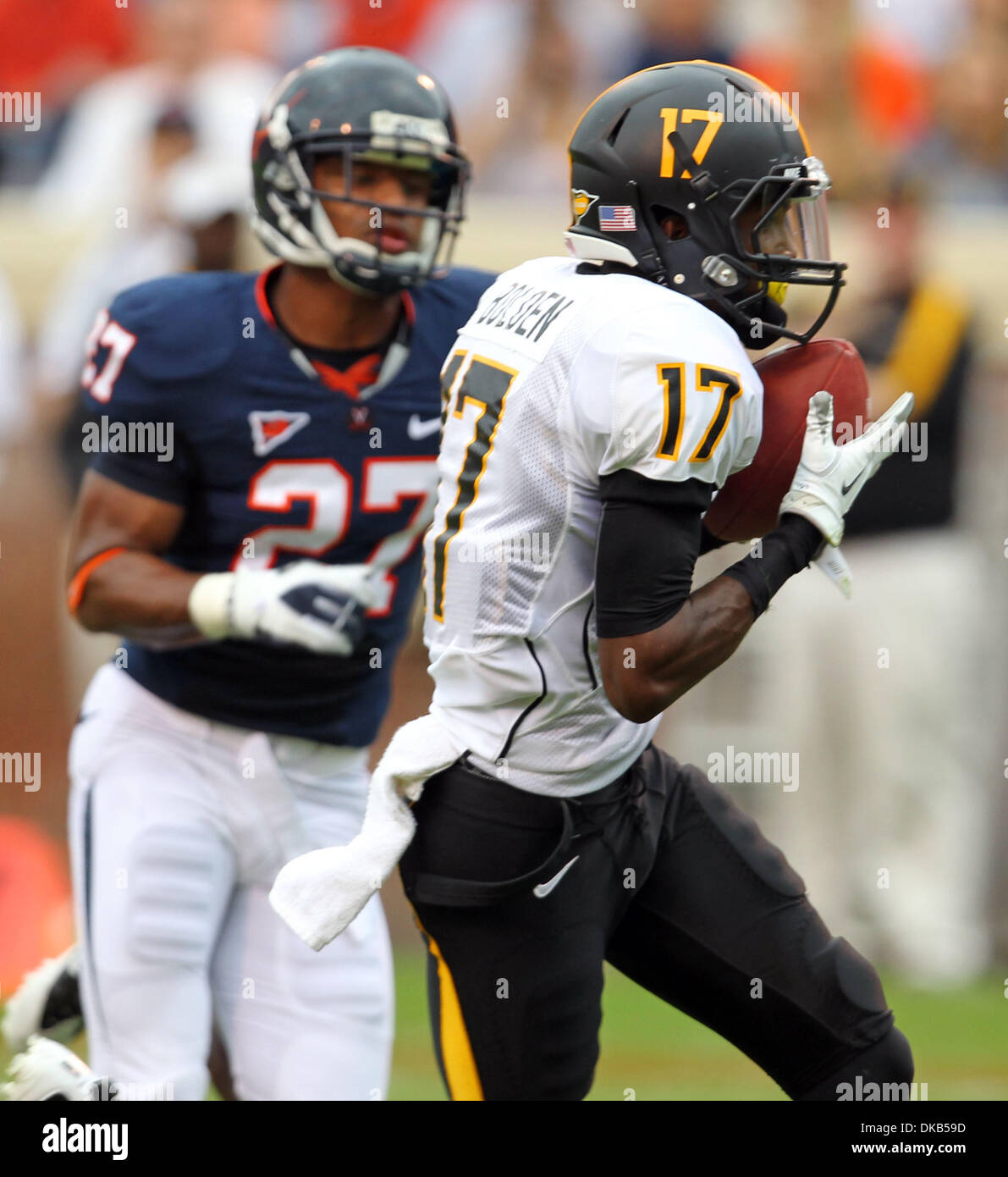 Sep. 24, 2011 - Charlottesville, Virginia, U.S. - Southern Miss Golden ...