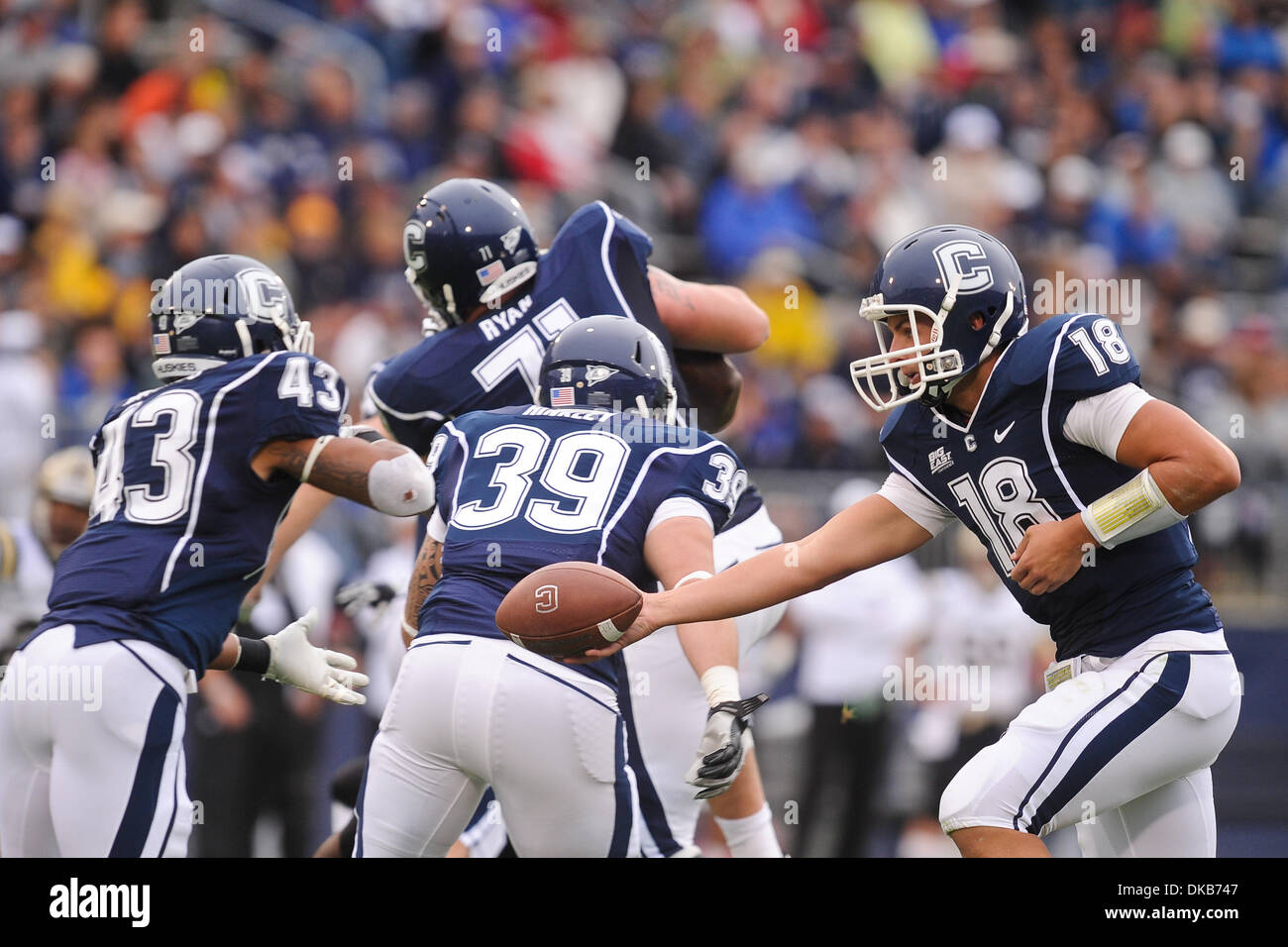 Oct. 1, 2011 - East Hartford, Connecticut, U.S - UConn QB Johnny ...