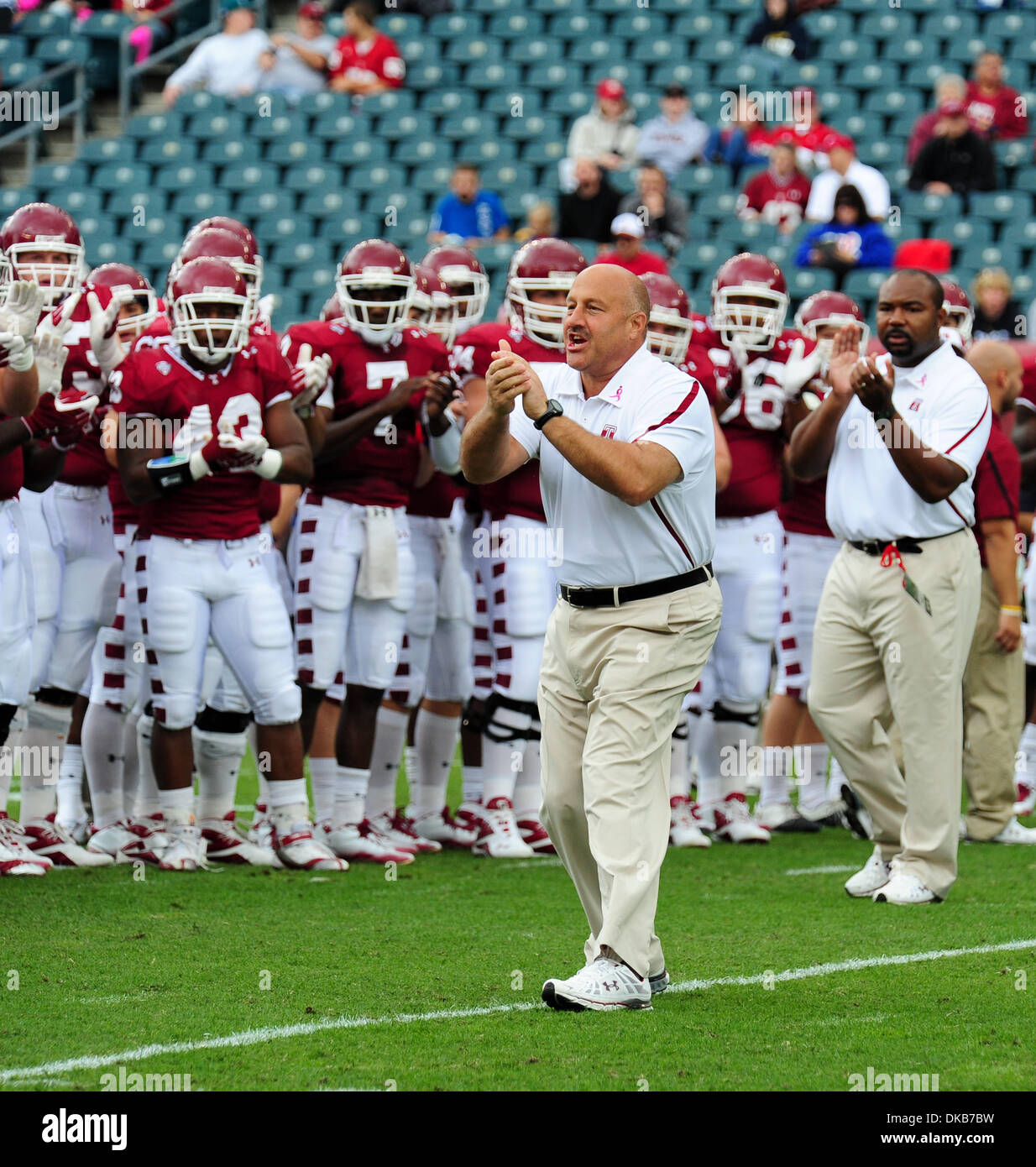 Oct. 1, 2011 - Philadelphia, PA, USA - Temple head coach, STEVE ADDAZIO ...