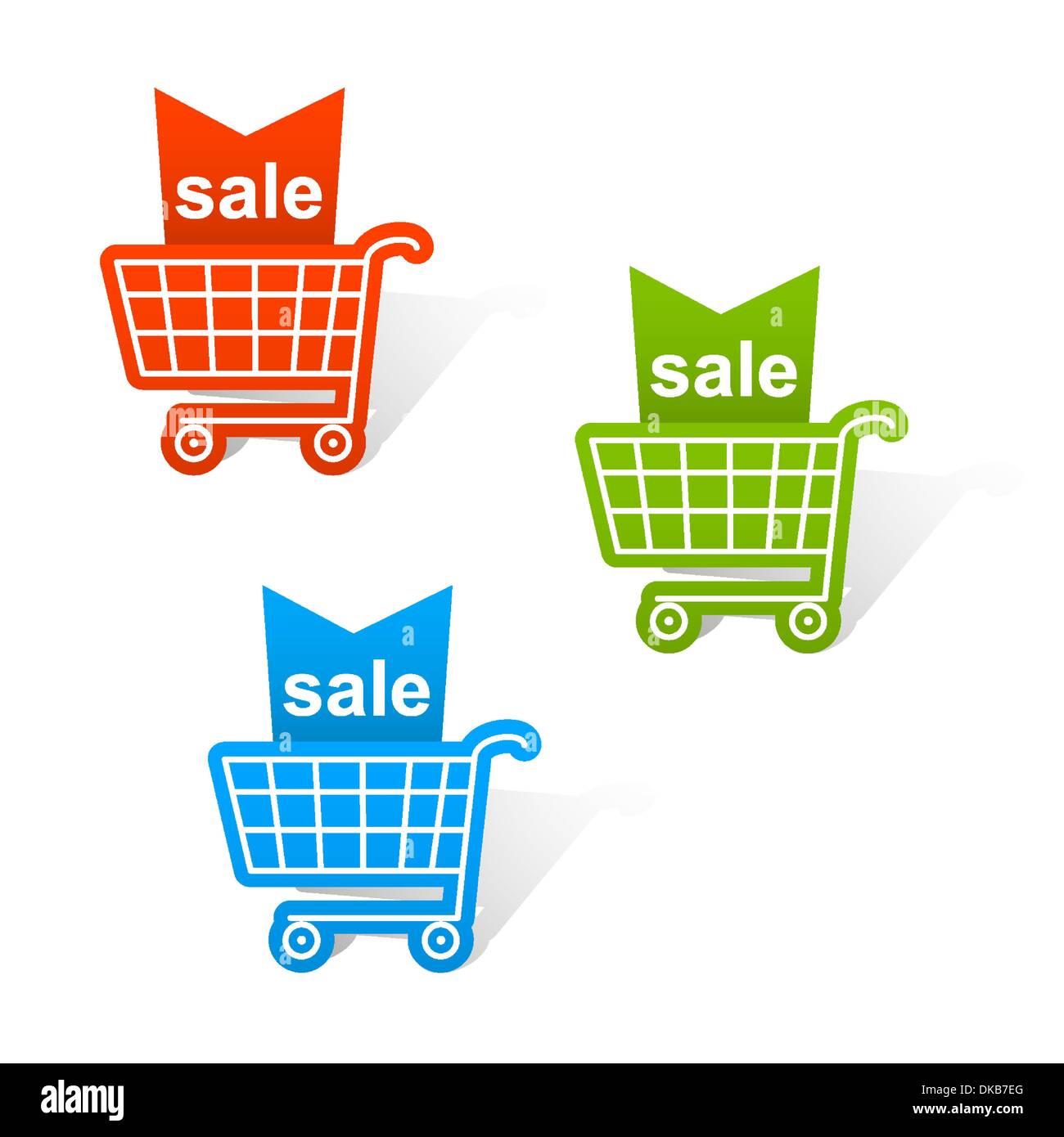 Shopping basket labels Stock Vector Image & Art - Alamy