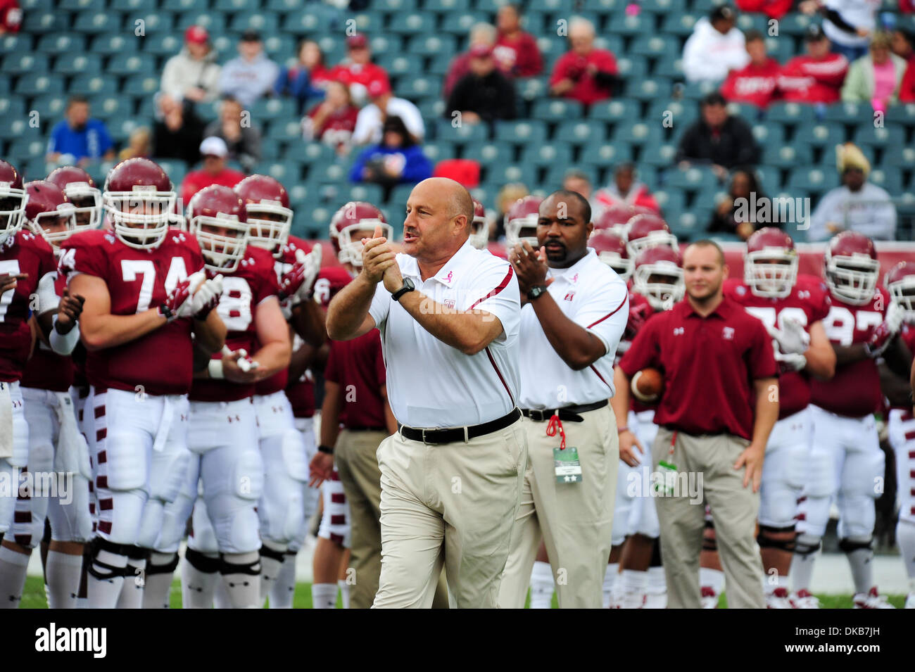 Oct. 1, 2011 - Philadelphia, PA, USA - Temple head coach, STEVE ADDAZIO ...