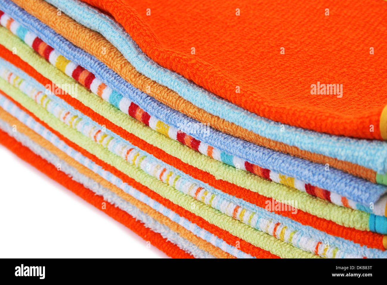 Stack of clean folded towels hi-res stock photography and images - Alamy