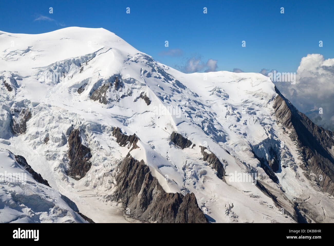 Dome du Gouter and Aiguille du Gouter in the Mont Blanc massif, France ...